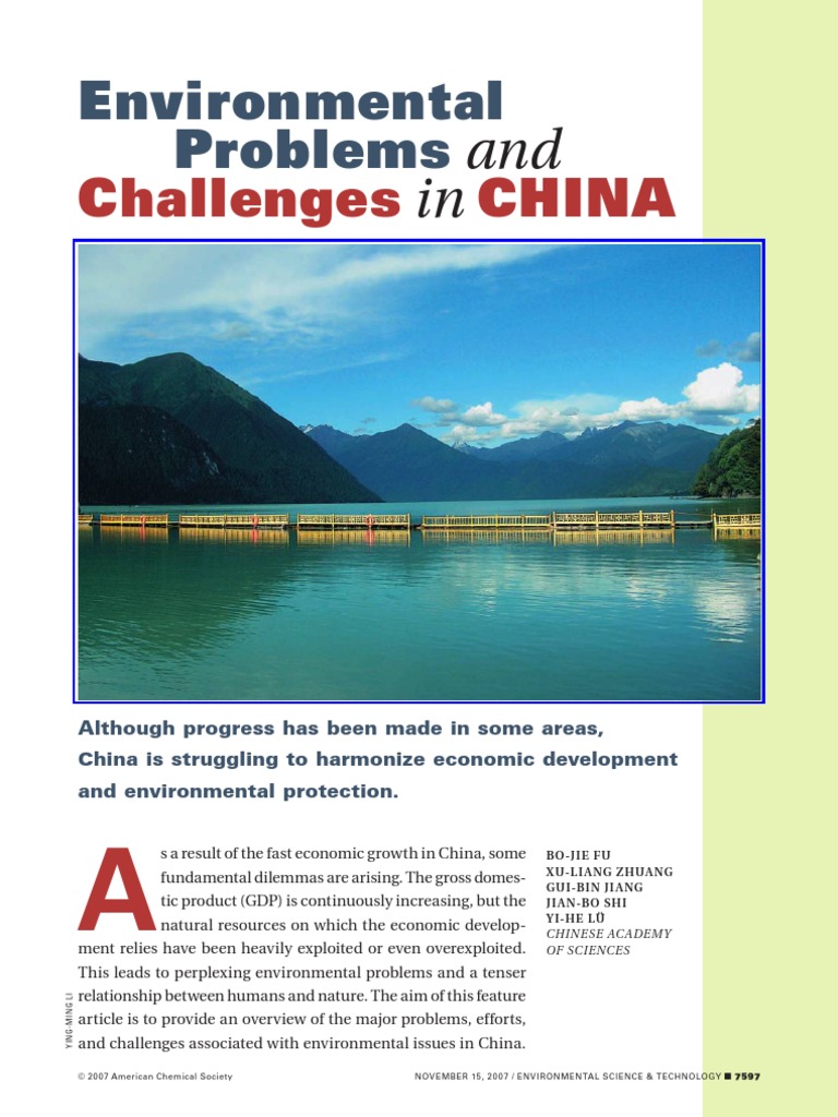 Env Problems and Challenges in China 2007 Fu | PDF | Environmental ...
