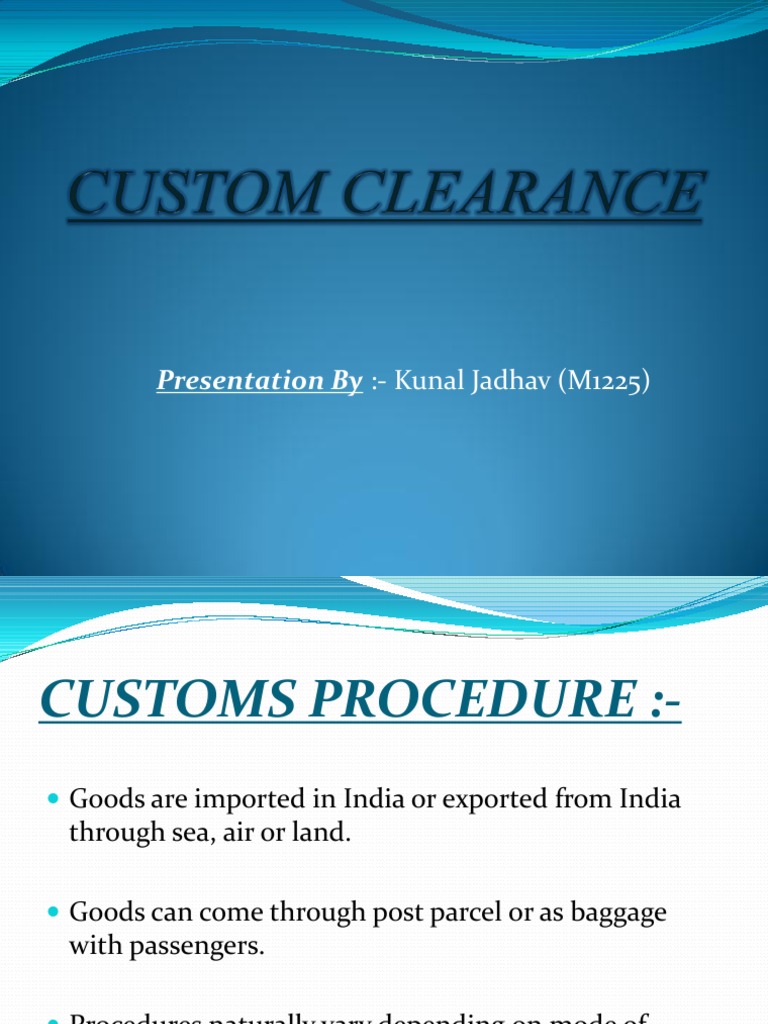Custom Clearance | PDF | Customs | Invoice