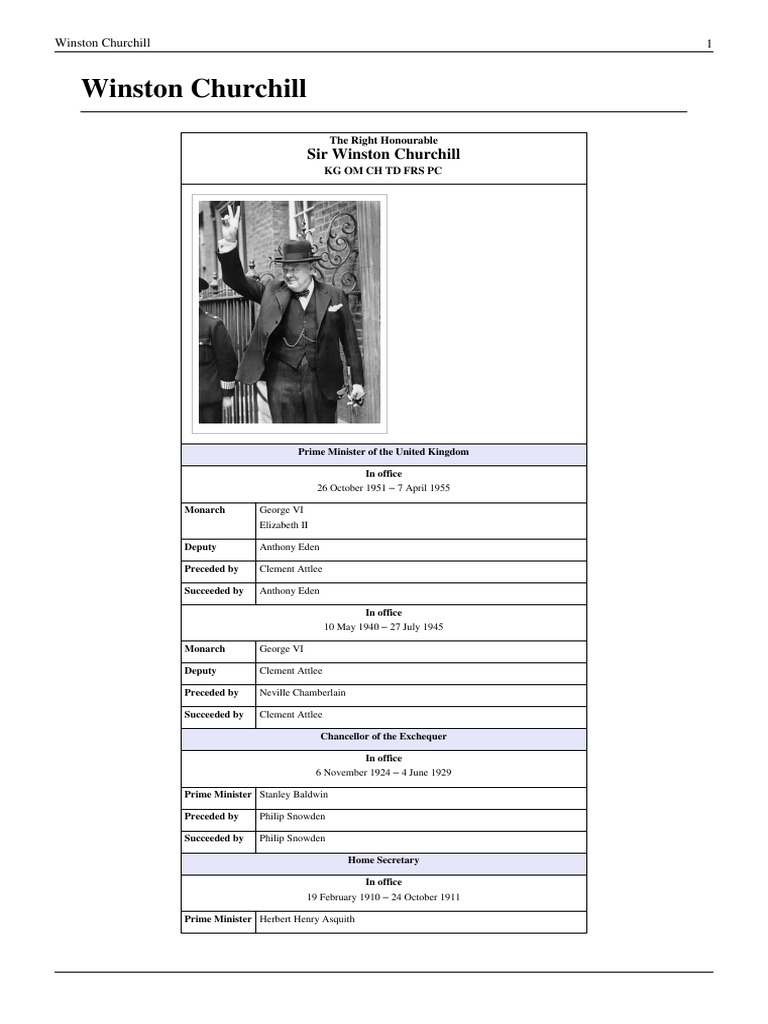 Winston Churchill | PDF | Winston Churchill | United Kingdom