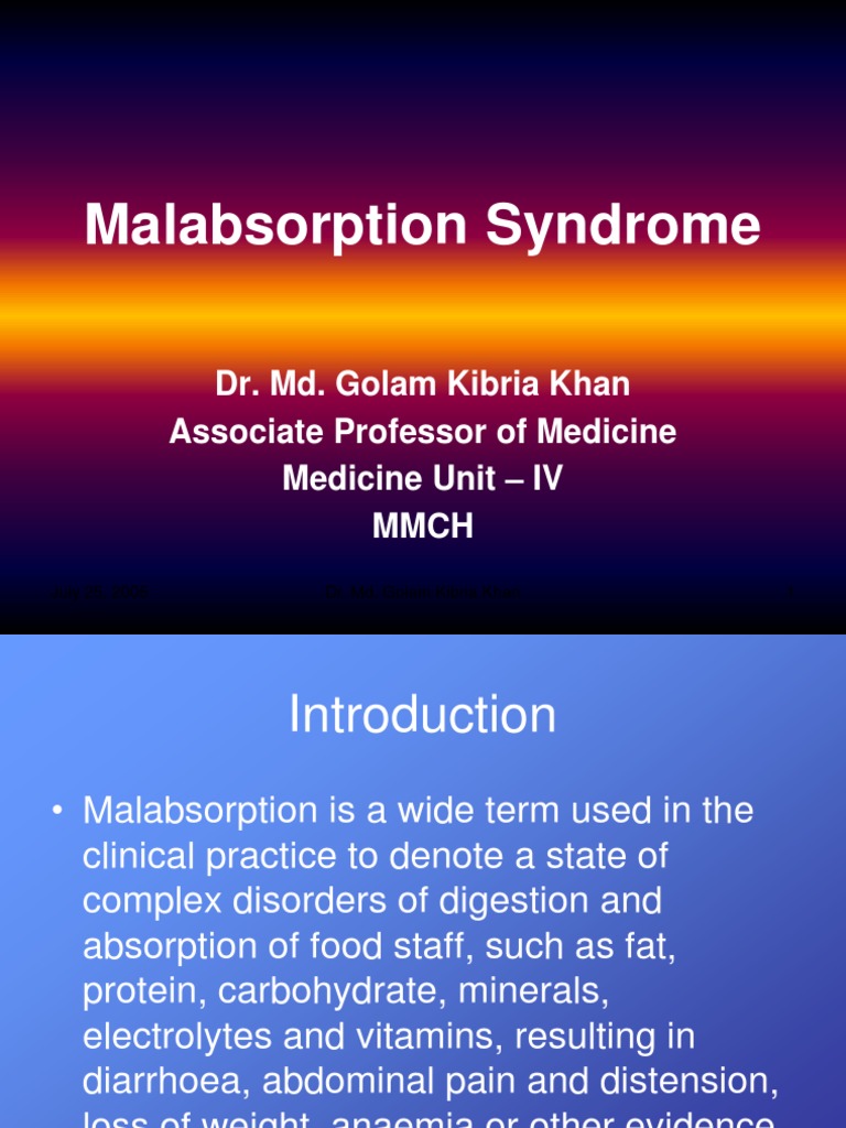 Malabsorption | PDF | Small Intestine | Medical Specialties