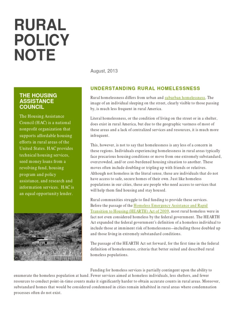 Understanding Rural Homelessness | PDF | Homelessness | Rural Area