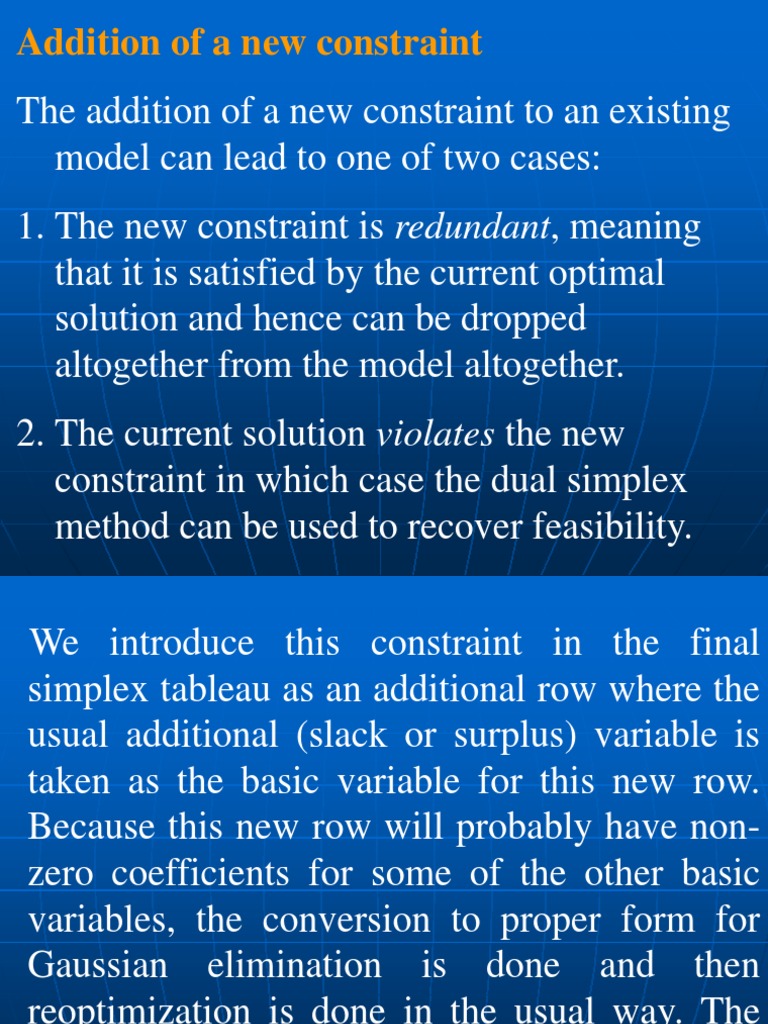 Addition of A New Constraint | PDF | Mathematics Of Computing ...
