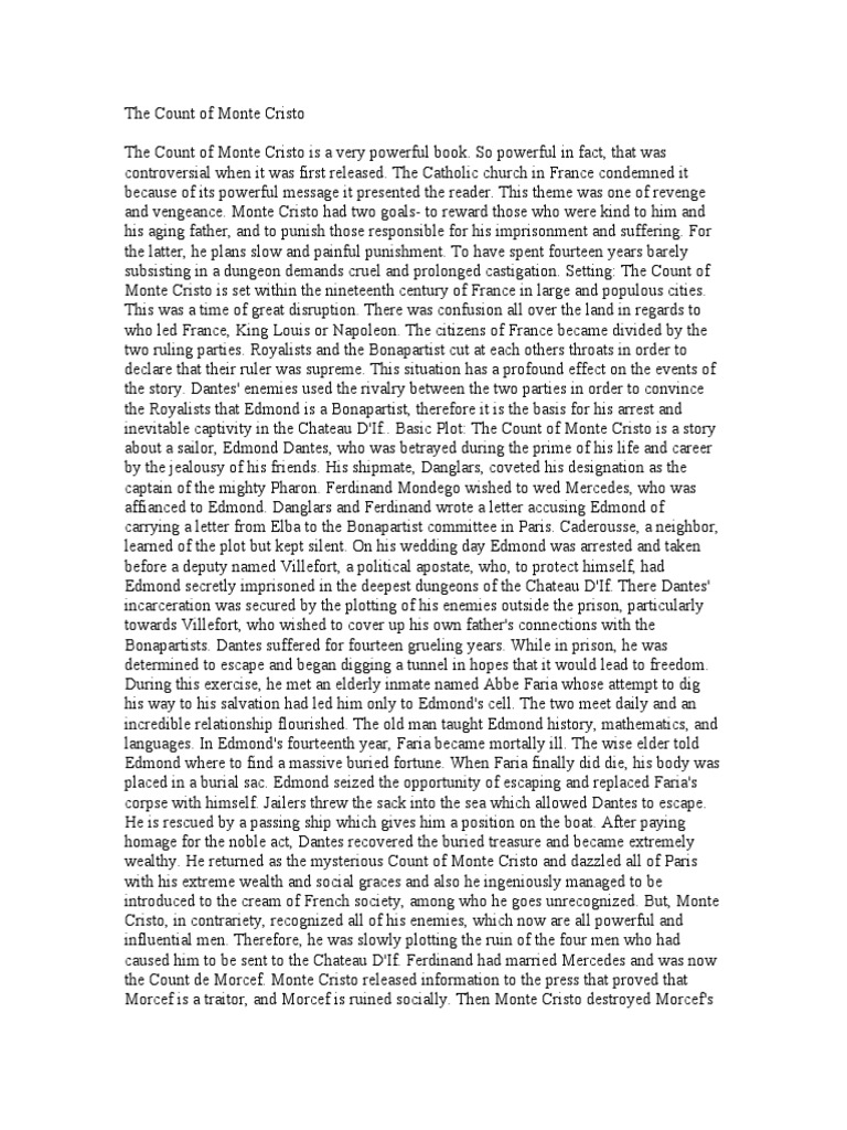 The Count of Monte Cristo | PDF | Edmond Dantès | The Count Of Monte Cristo