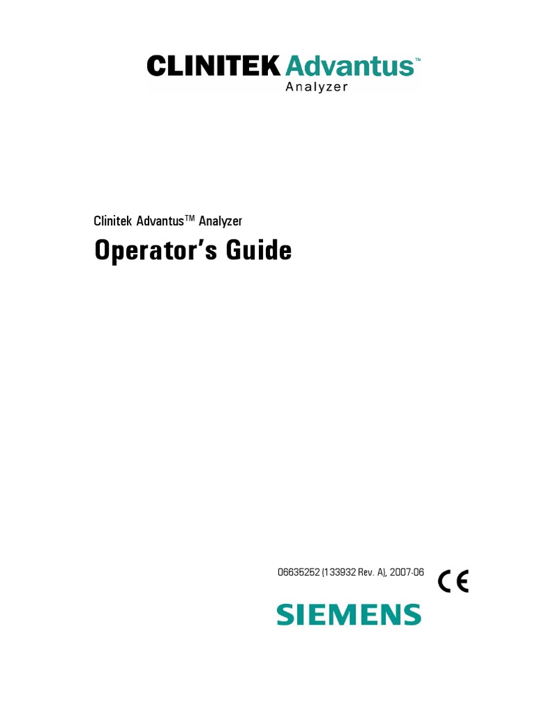 Clinitek Advantus Operator Manual | PDF | Computer Keyboard | Barcode