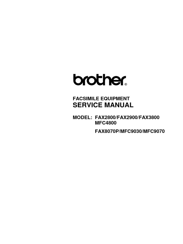 Brother Fax 2800,2900,3800, MFC4800, FAX8070P, MFC9030, MF9070 Parts ...