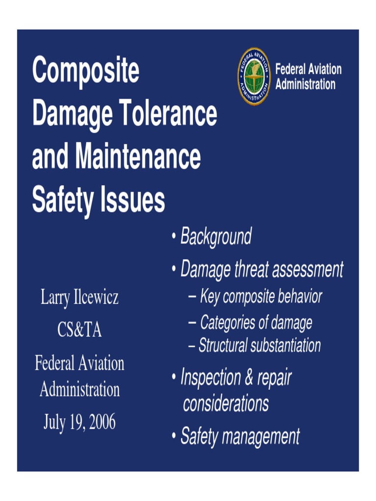Composite Structures: Linking Damage Tolerance Assessment and ...
