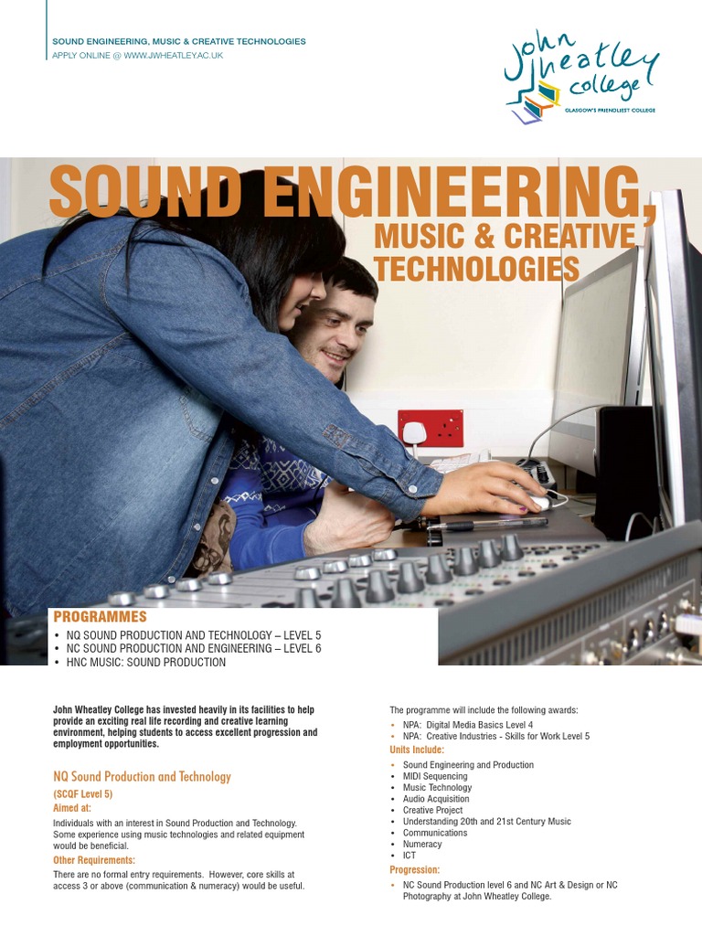 Sound Engineering School | PDF | Audio Engineer | Studio