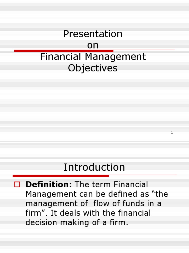 Presentation On Financial Management | PDF | Dividend | Revenue