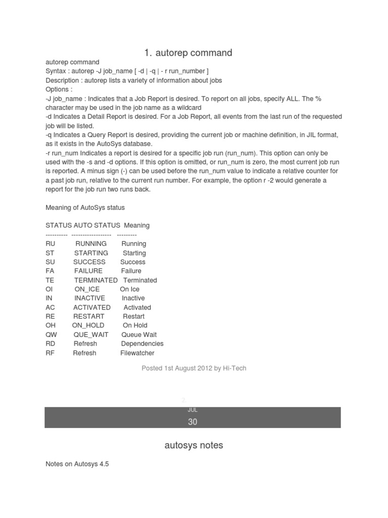 Autorep Command | PDF | Computer Data | Operating System Technology