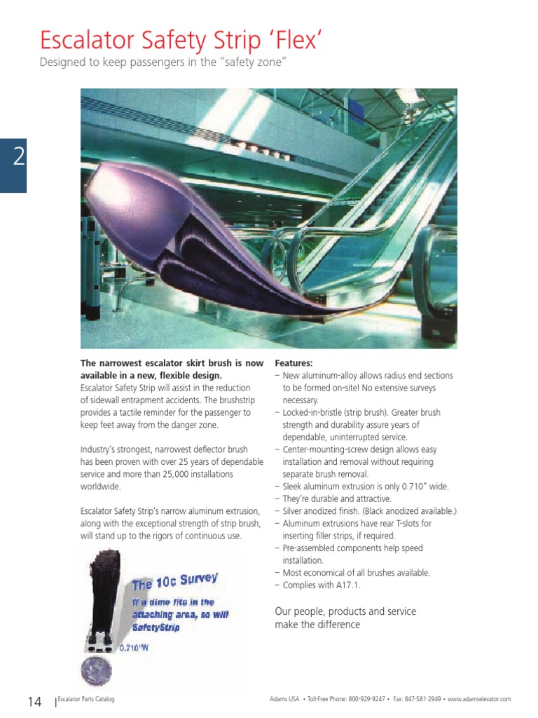 Escalator Safety Strip Flex : Designed To Keep Passengers in The ...