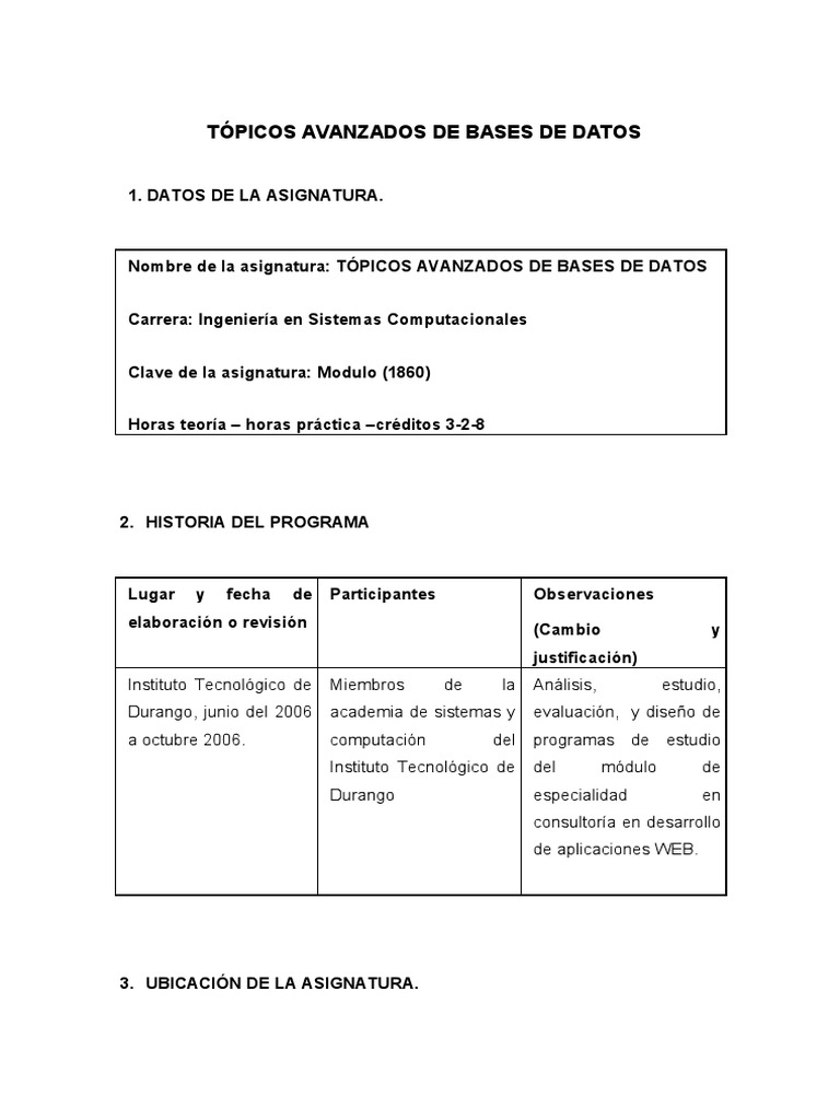 Topicos Avanzados de Bases de Datos | PDF | Procesamiento de datos ... Topicos Avanzados de Bases de Datos | PDF | Procesamiento de datos ...