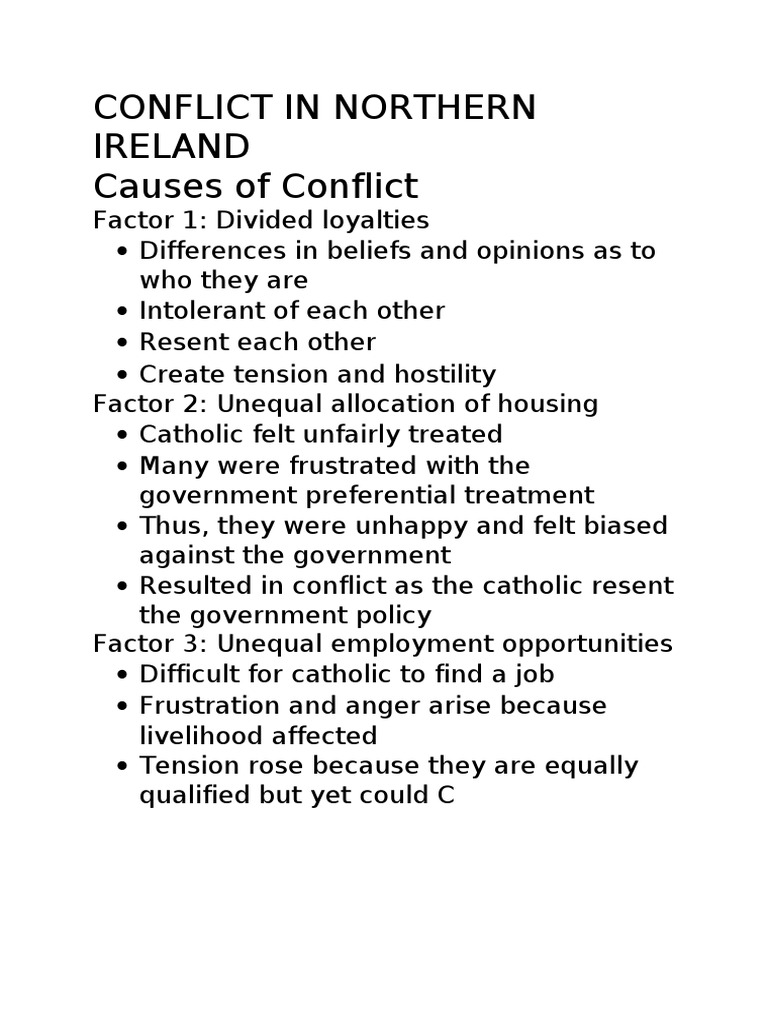Conflict in Northern Ireland | PDF