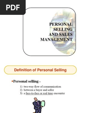 Personal Selling Definition