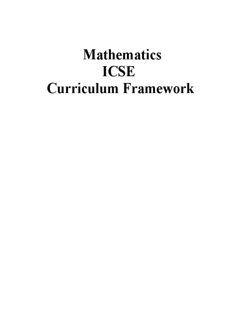 Icse Curriculum | PDF | Academia | Secondary Education