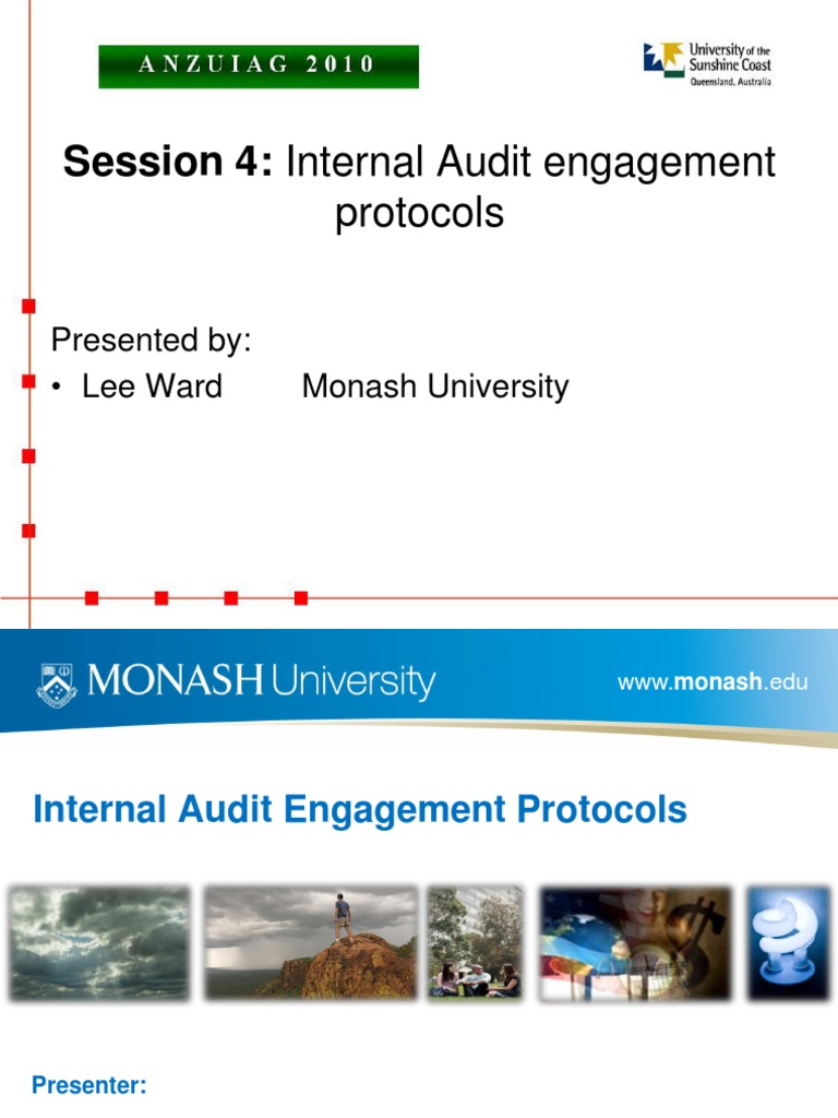 Session 4: Internal Audit Engagement: Protocols | PDF | Internal Audit ...