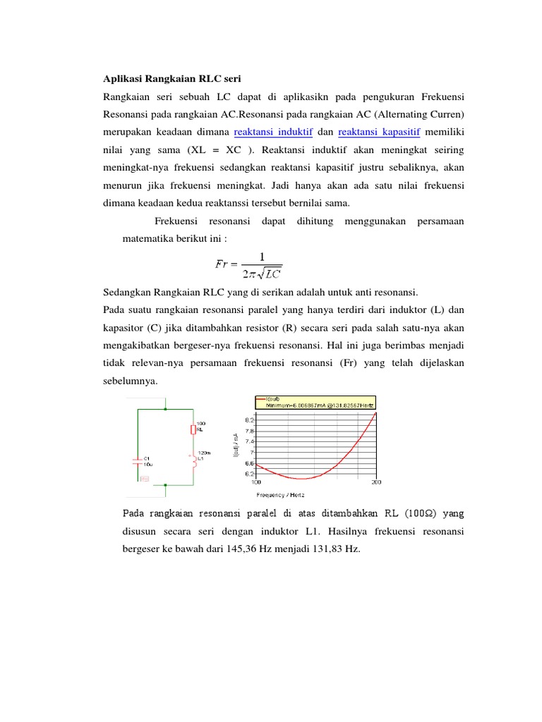 Aplikasi Rangkaian RLC Seri | PDF