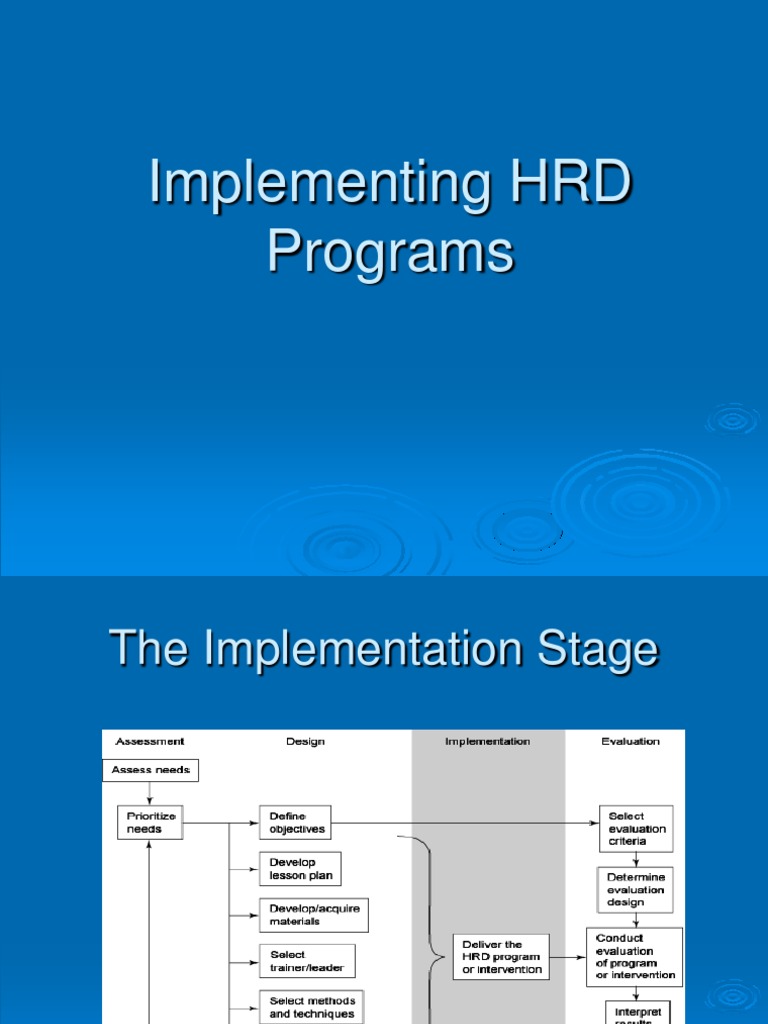 Implementing HRD Programs | PDF | Educational Technology | Lecture