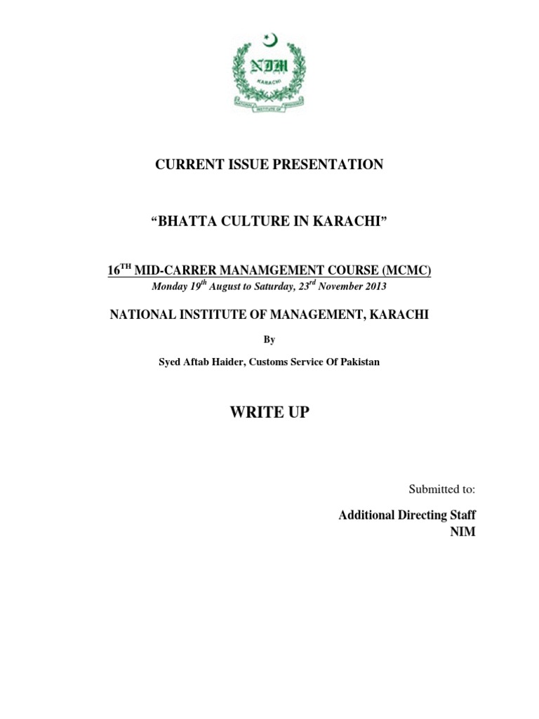 Bhatta Culture and Extortion in Karachi | PDF | Victimology | Police