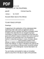J50 Warrant of Arrest Application Form | PDF | Arrest | Arrest Warrant