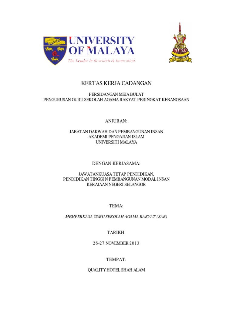 Contoh Kertas Kerja - Round Table Discussion | PDF