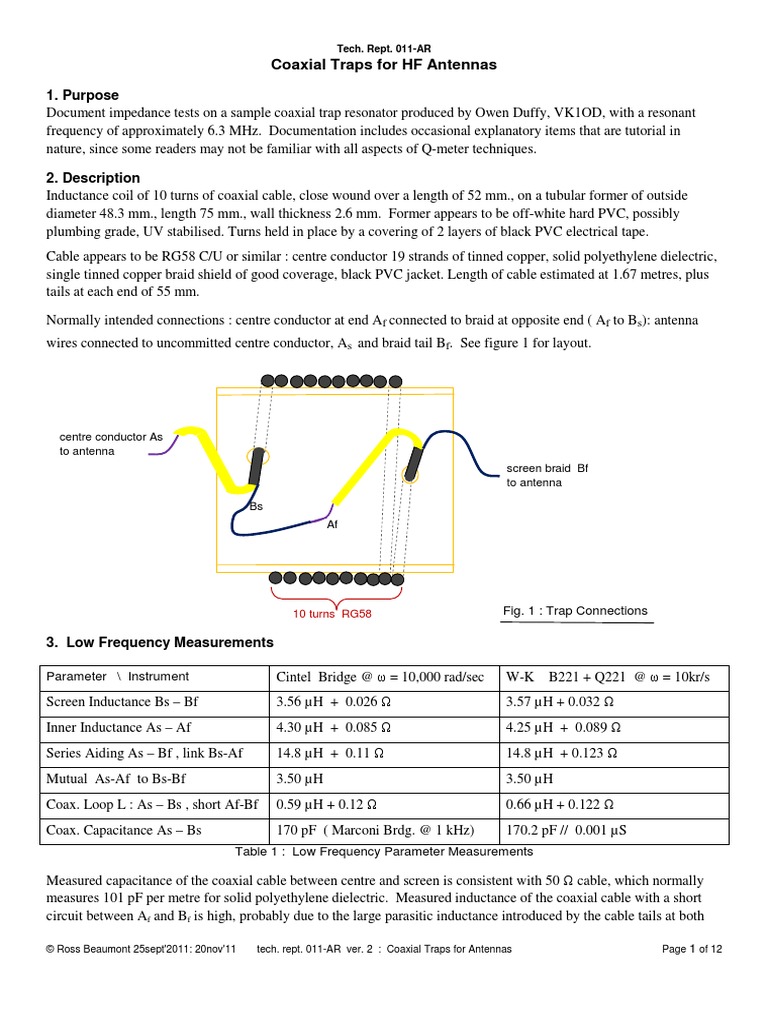 Coaxial Traps For HF Antennas | PDF | Coaxial Cable | Capacitor