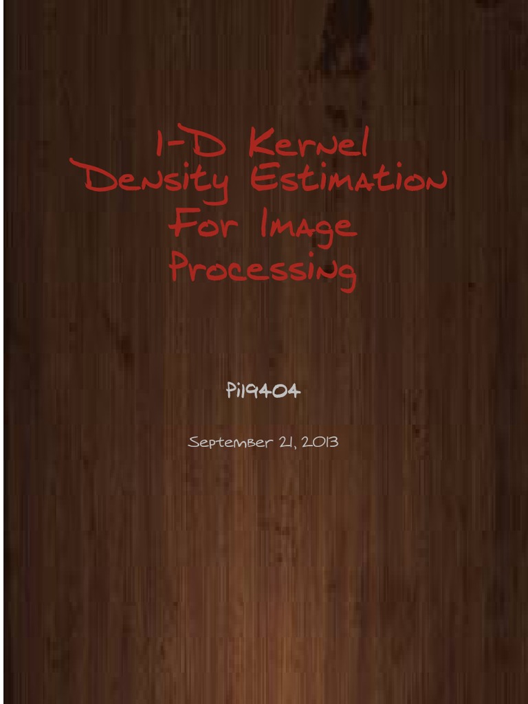 1D Kernel Density Estimation | PDF | Histogram | Probability Density ...