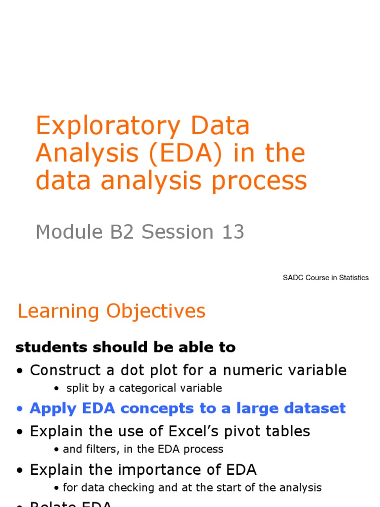 EDA in The Data Analysis Process | PDF | Data Analysis | Official ...