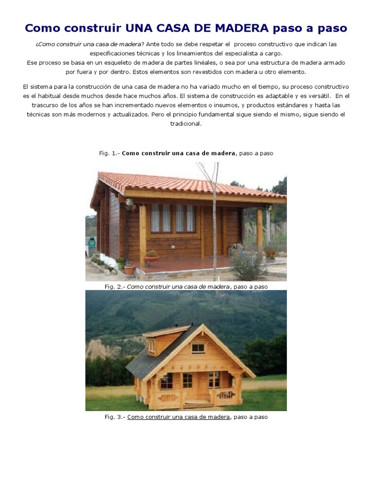 Como Construir Una Casa De Madera Paso A Paso Pdf Fundación