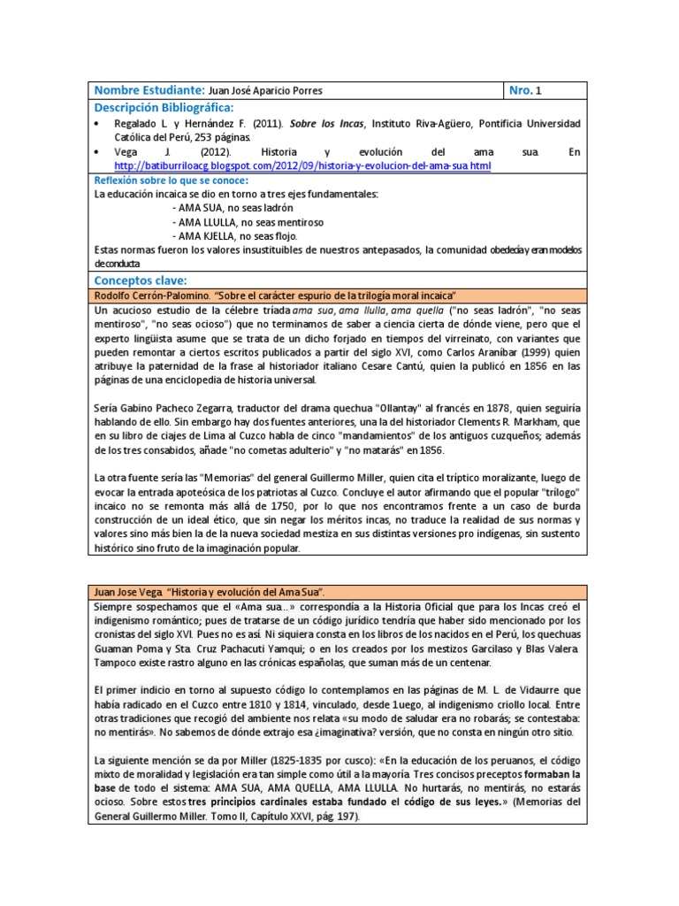 Ficha Nro 1 - Trilogia Inca | PDF | Imperio Inca | Perú