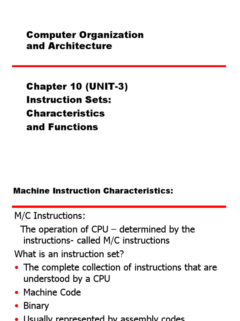 Instruction Sets In Computer Architecture Pdf Instruction Set Binary Coded Decimal 