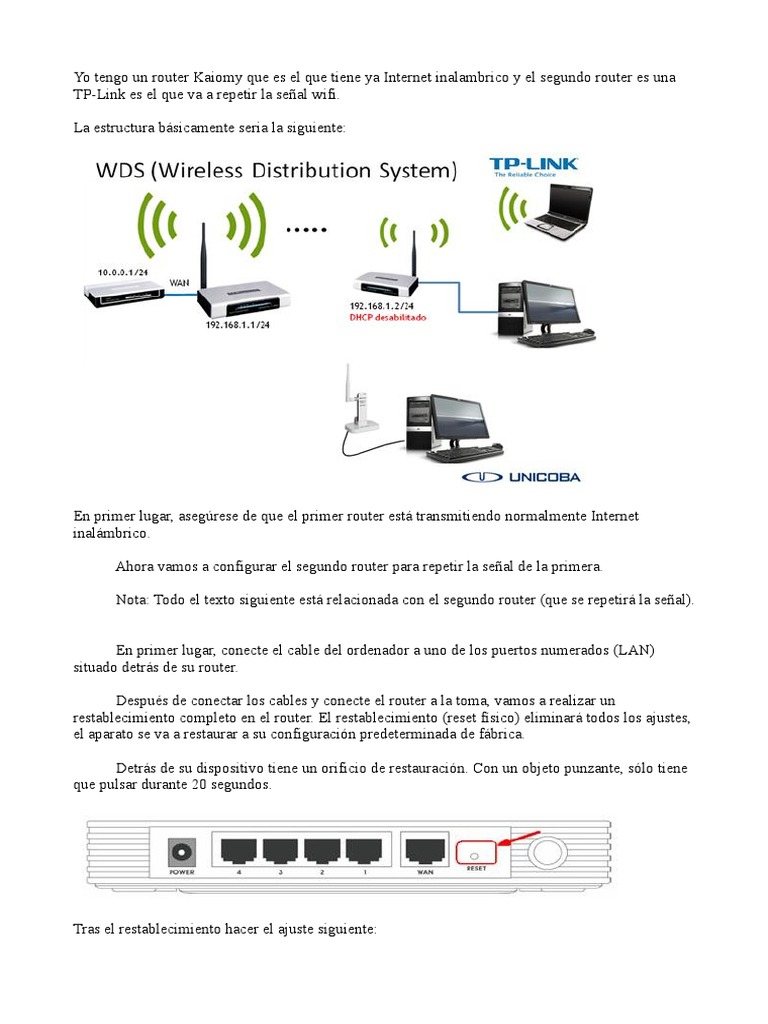 Configurar Routers Wifi PDF | PDF | Enrutador (Computación) | Wifi