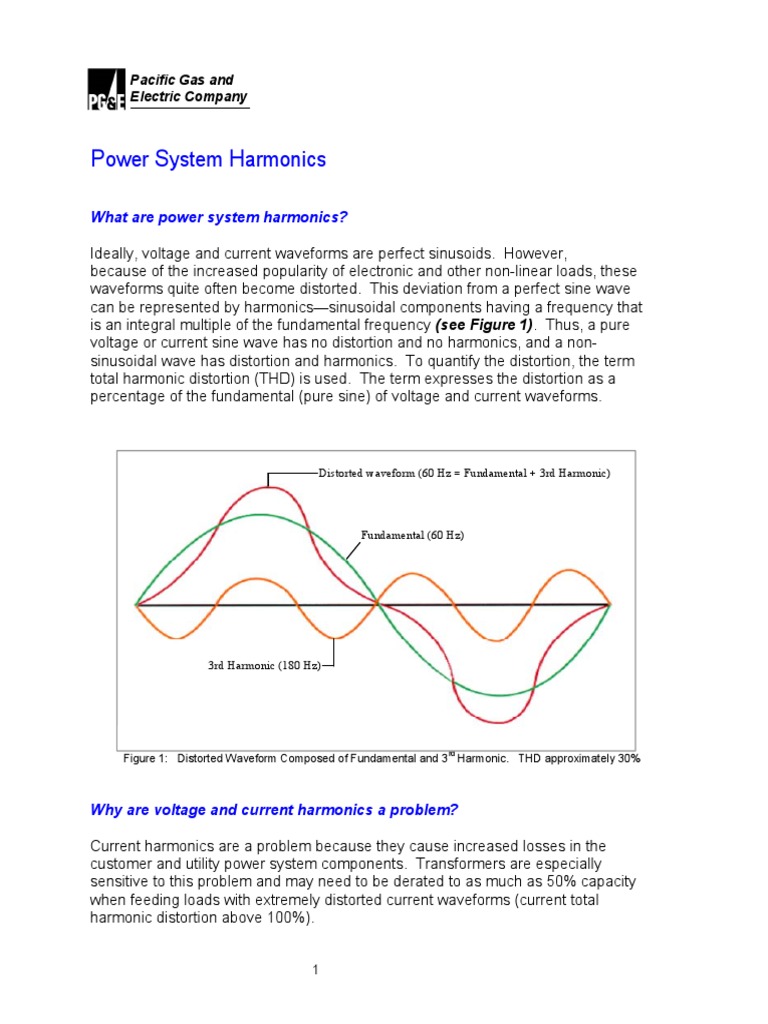 Power System Harmonics | Download Free PDF | Distortion | Physical ...