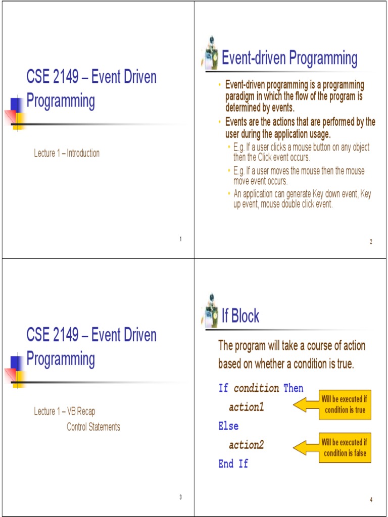 CSE 2149-VB Lecture 1 | Download Free PDF | Control Flow | Computer ...