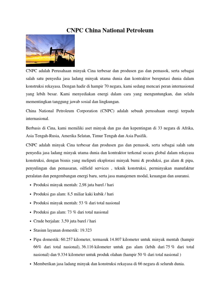 CNPC China National Petroleum | PDF