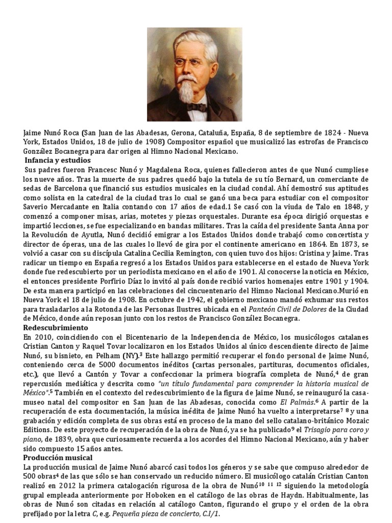 Jaime Nunó Roca | PDF | Entretenimiento (general)