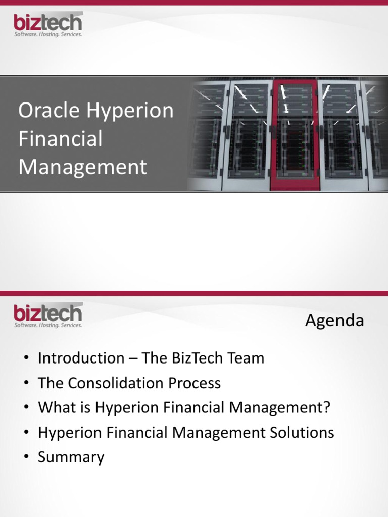 Oracle Hyperion Financial Management | Consolidation (Business ...