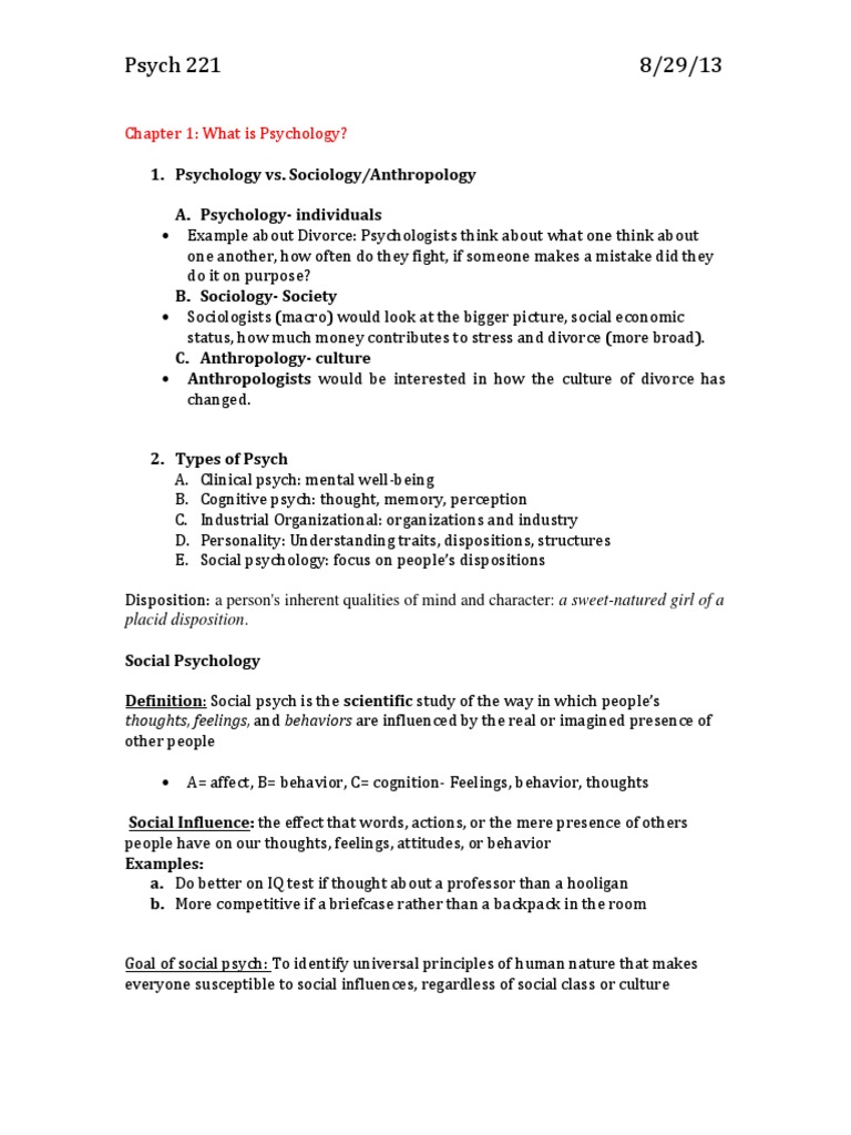 Chapter 1-Psych | PDF | Thought | Psychology