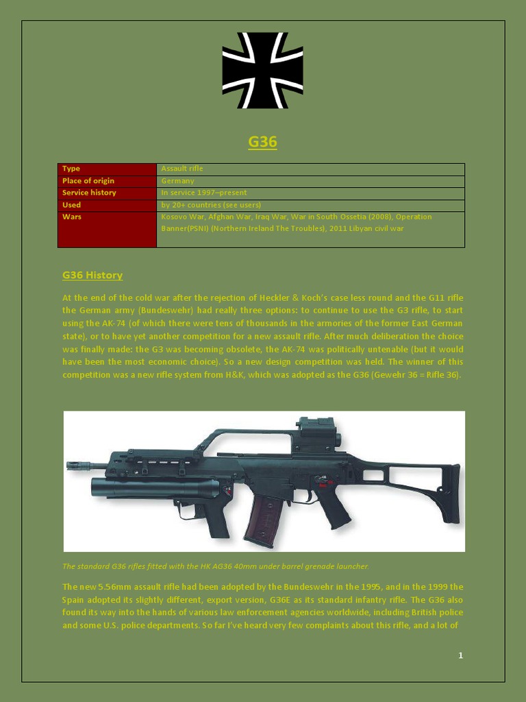 G36 Weapon System | PDF | Telescopic Sight | Military Equipment