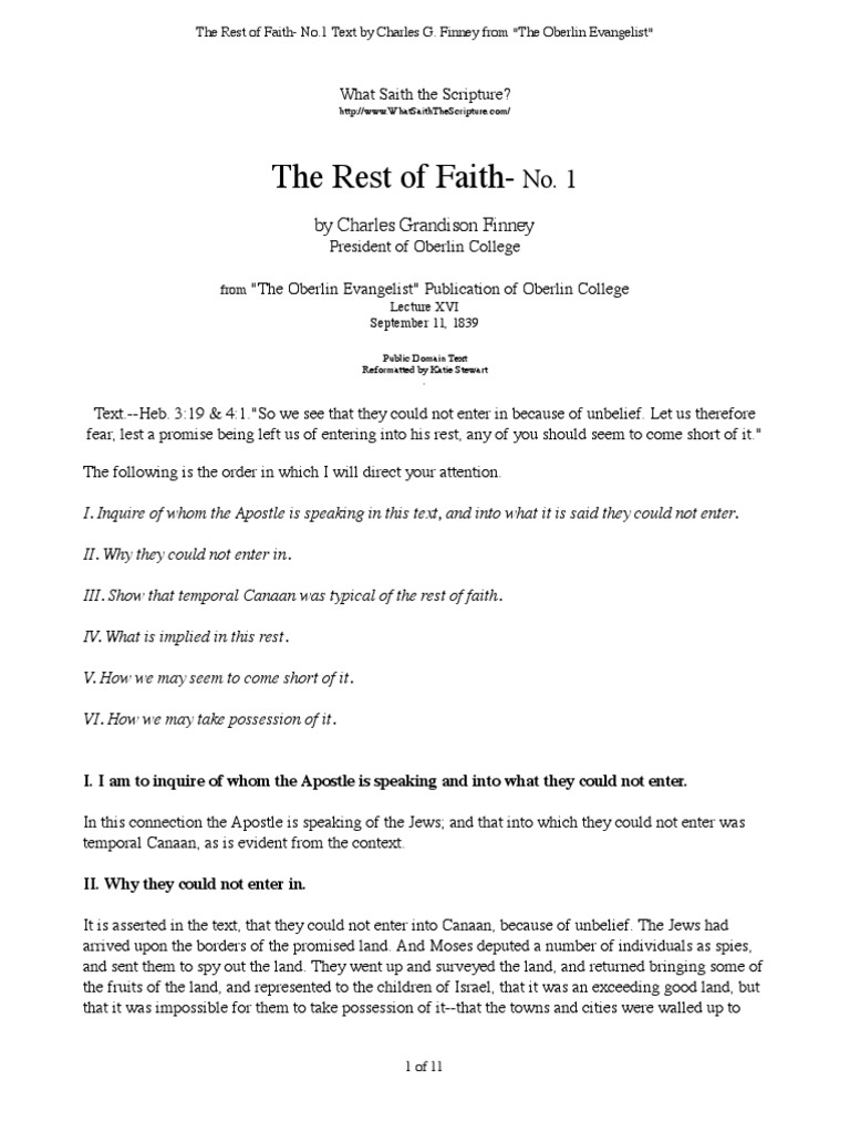 The Rest of Faith 1 | Download Free PDF | Faith | Grace In Christianity