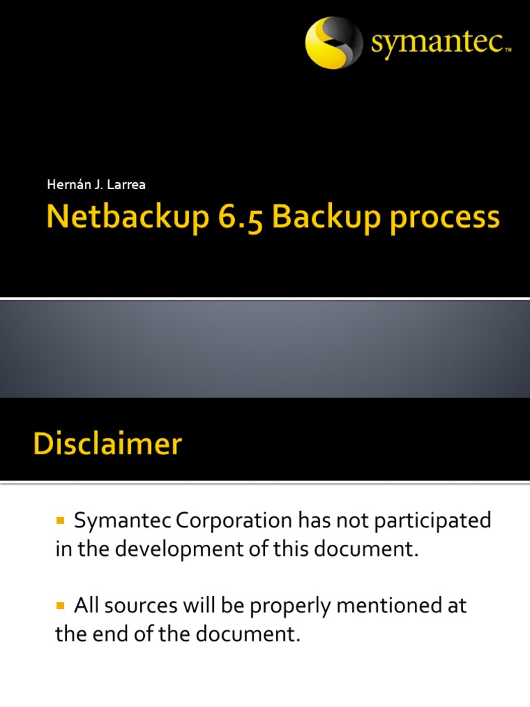Netbackup 6.5 Backup Process | PDF | Backup | Server (Computing)