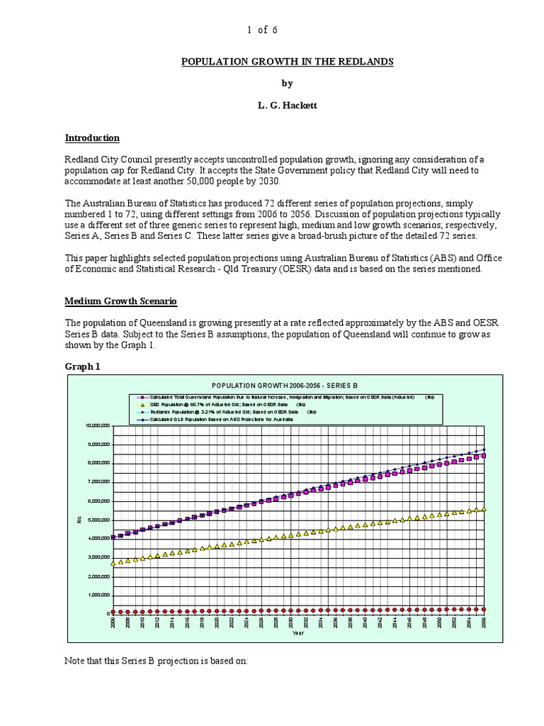 Redlands Population Growth Projections | PDF | Total Fertility Rate ...