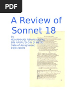 Lesson Plan Sonnet 18 | PDF | Sonnets | Shakespeare's Sonnets