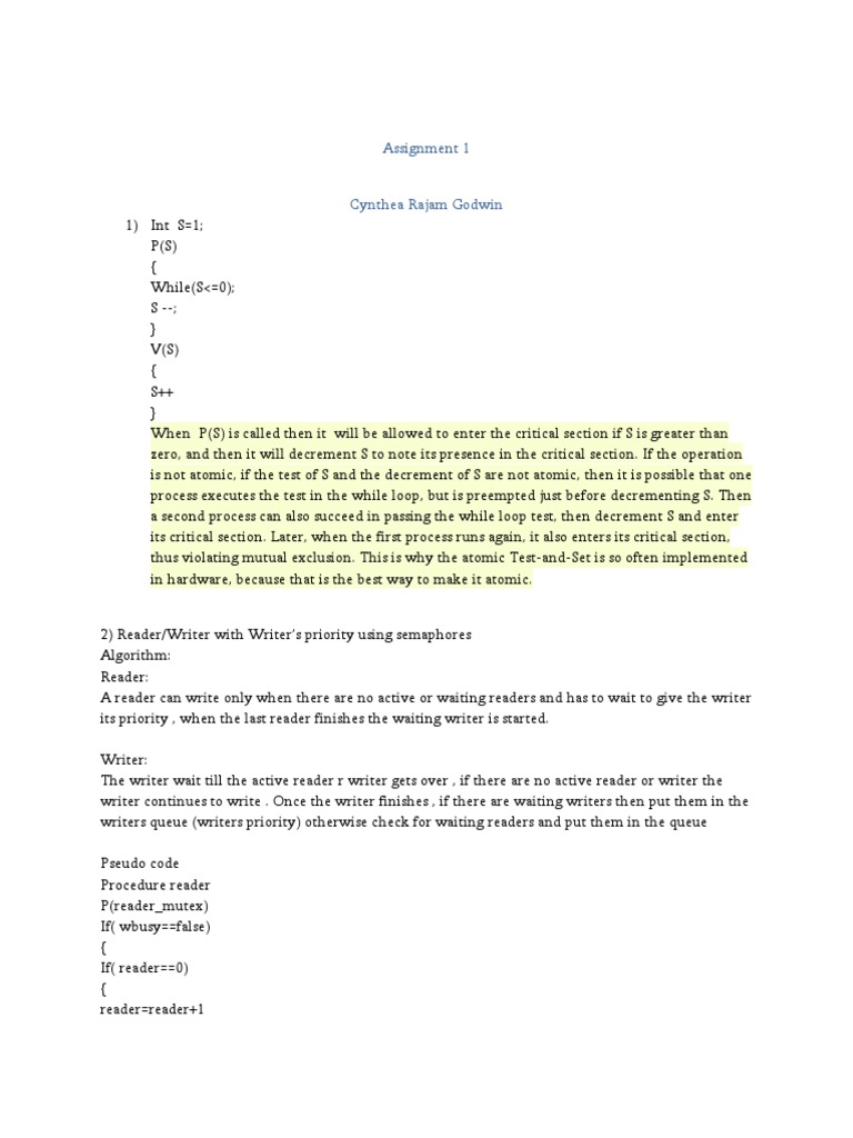 Assignment 1 | Download Free PDF | Information Technology Management | Concurrent Computing