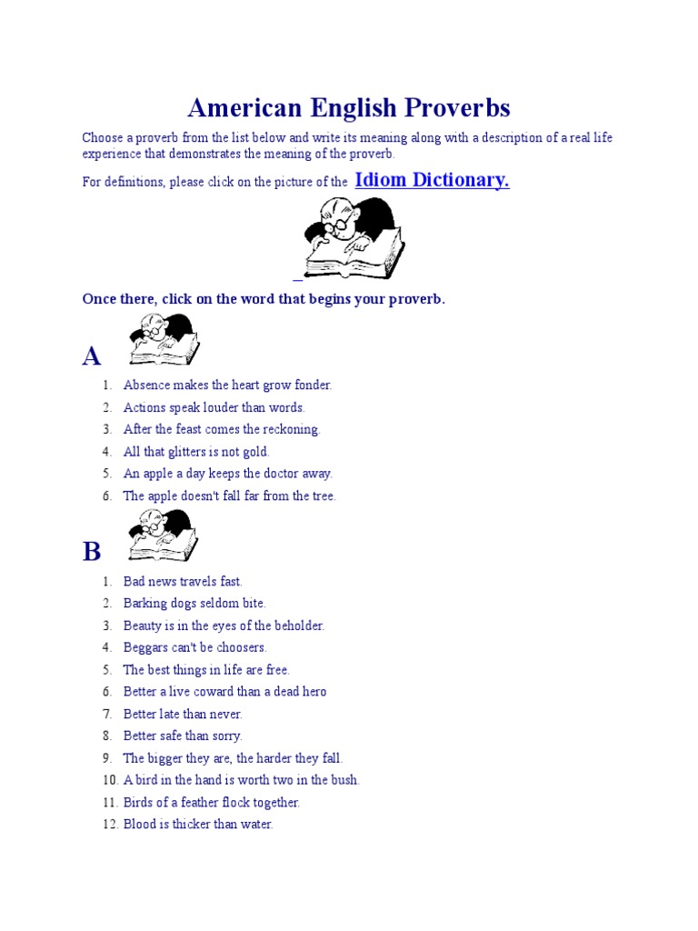 American English Proverbs | PDF | Proverb