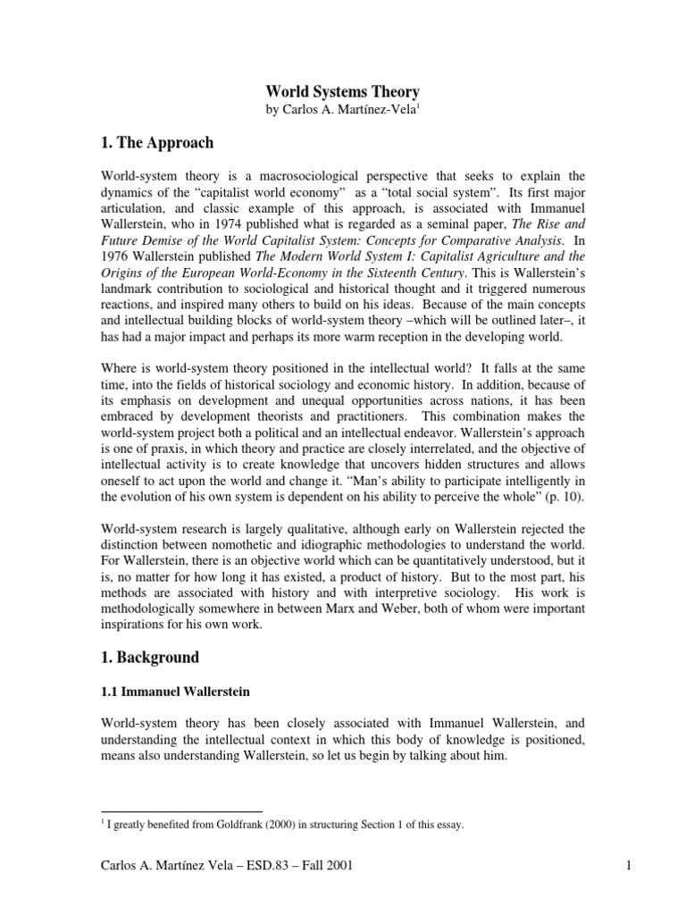 World System Theory | PDF | World Systems Theory | Sociology