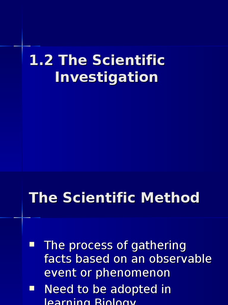 Steps in Scientific Investigation Process | PDF | Experiment ...