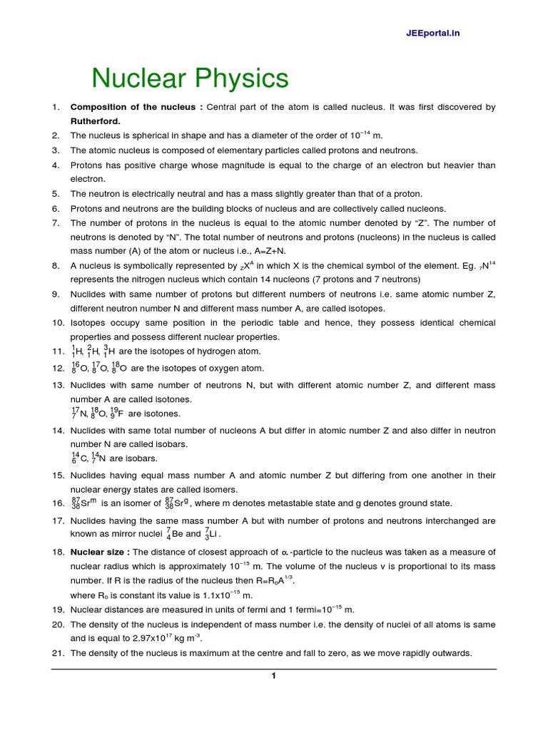 Nuclear Physics | PDF | Nuclear Fission | Nuclear Physics