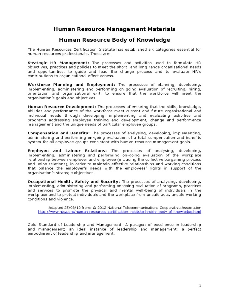 Human Resource Management Materials | PDF | Human Resource Management ...
