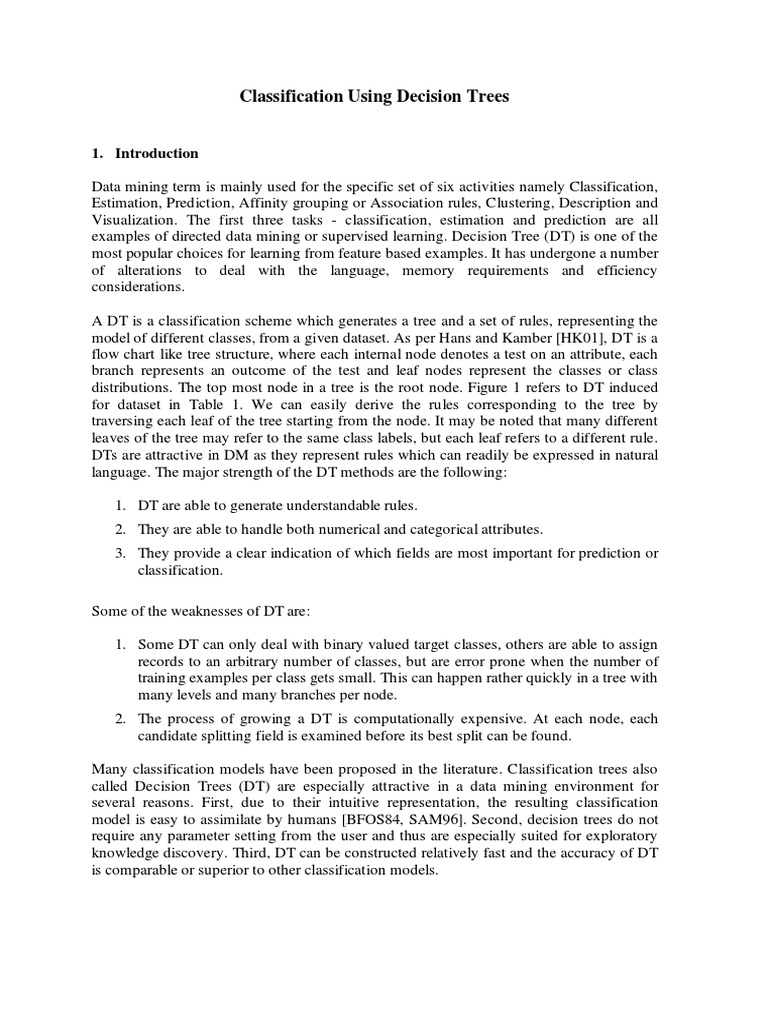 Classification Using Decision Trees: An Illustrated Explanation of ... Classification Using Decision Trees: An Illustrated Explanation of ...