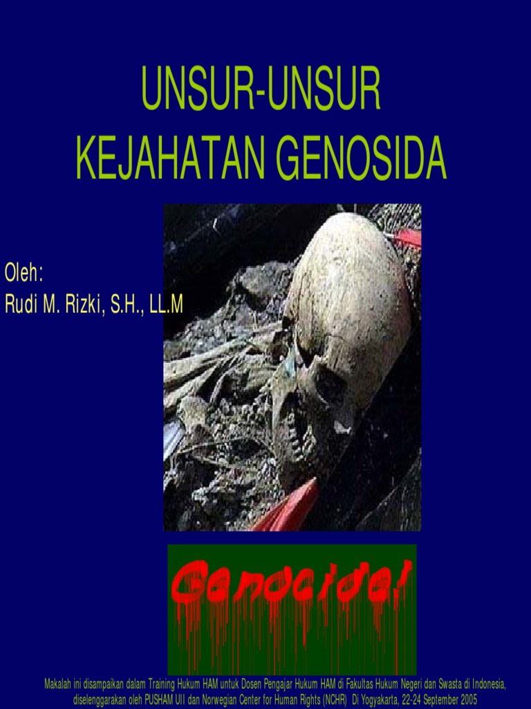 Unsur-Unsur Kejahatan Genosida | PDF